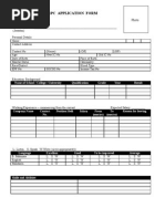 Internal Job Application Form Template | PDF