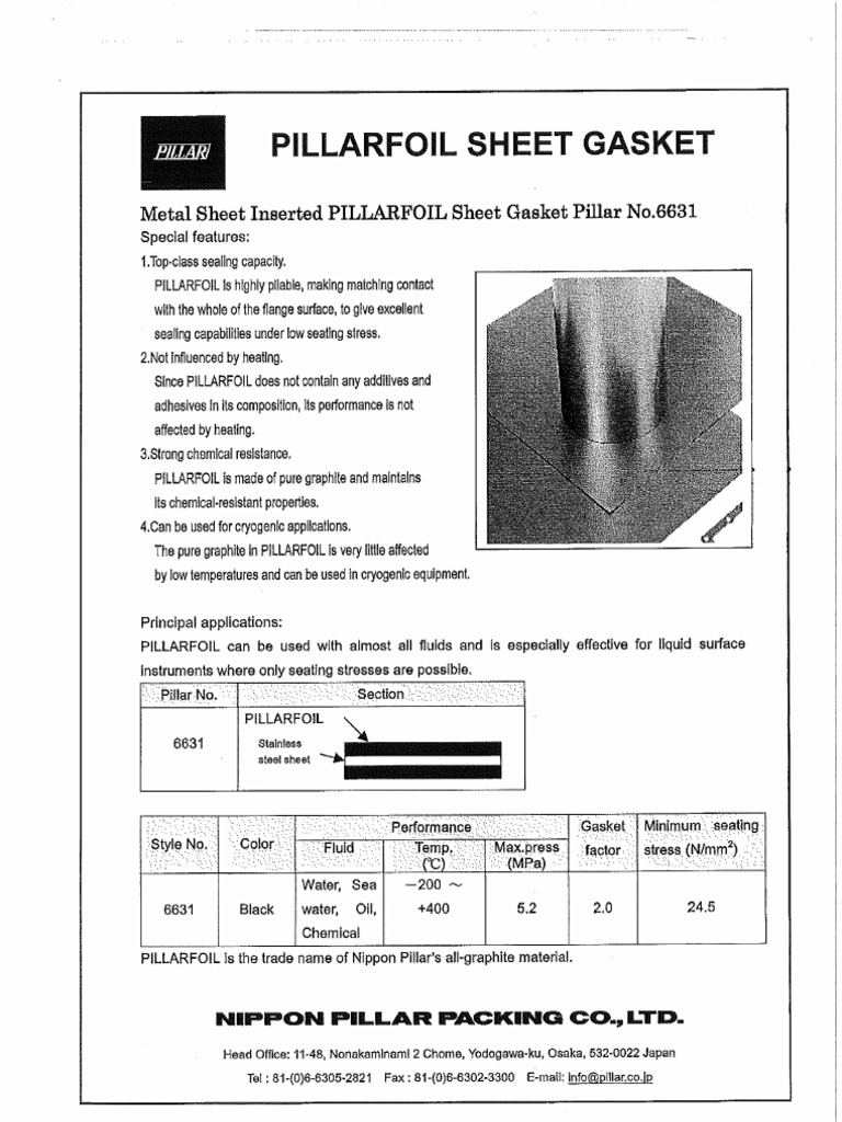 Pillar 6631 Gasket | PDF