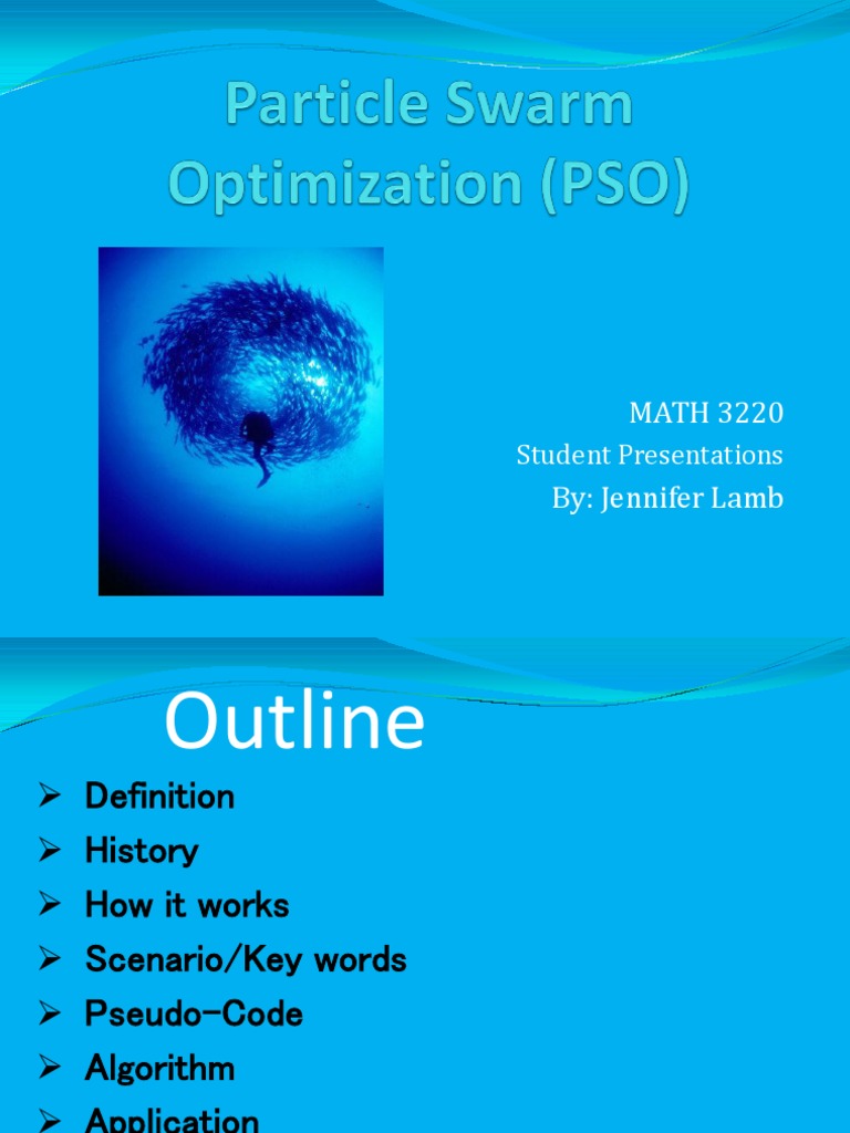 Lamb - Particle Swarm Optimization (PSO) | PDF | Mathematical Optimization | Algorithms