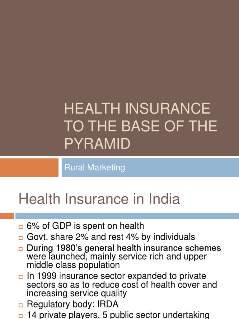 Health Insurance To The Base of The Pyramid | PDF | Insurance ...