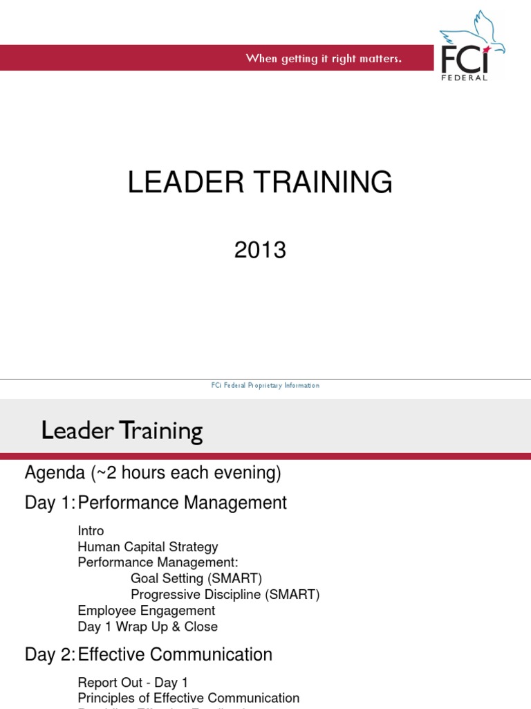 Leader Training Day 1 | Download Free PDF | Human Capital | Leadership