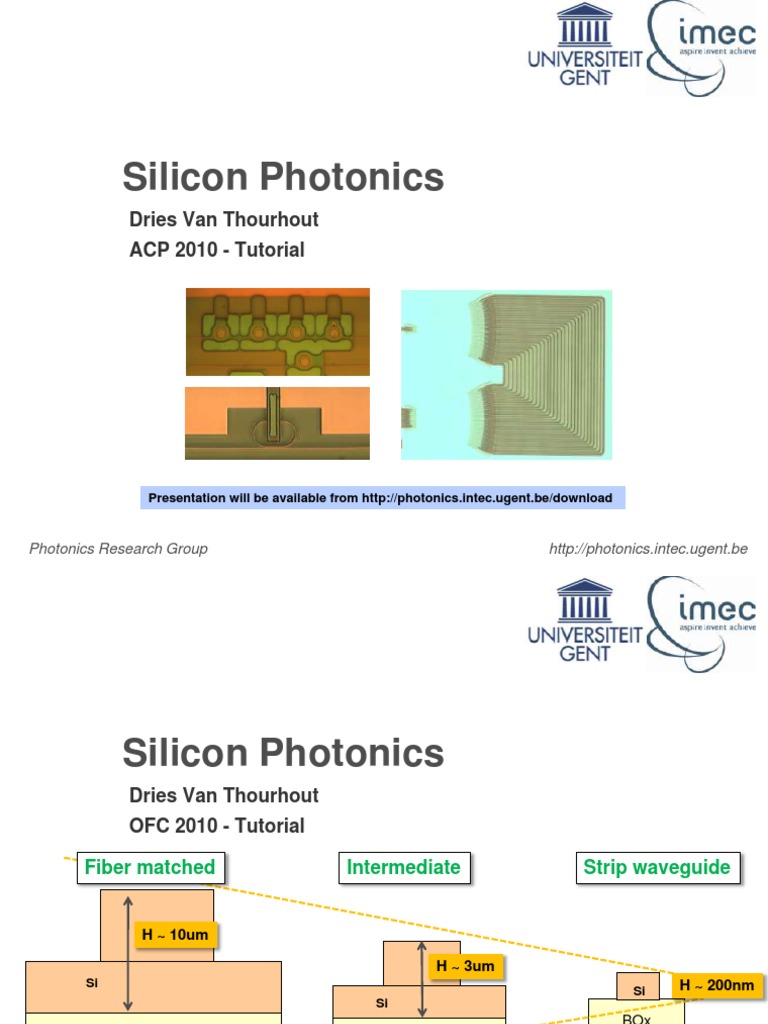 Silicon Photonics | PDF | Photonics | Semiconductor Device Fabrication
