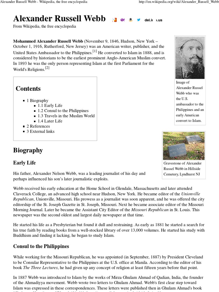 Alexander Russell Webb | PDF | Religious Faiths | Monotheistic Religions