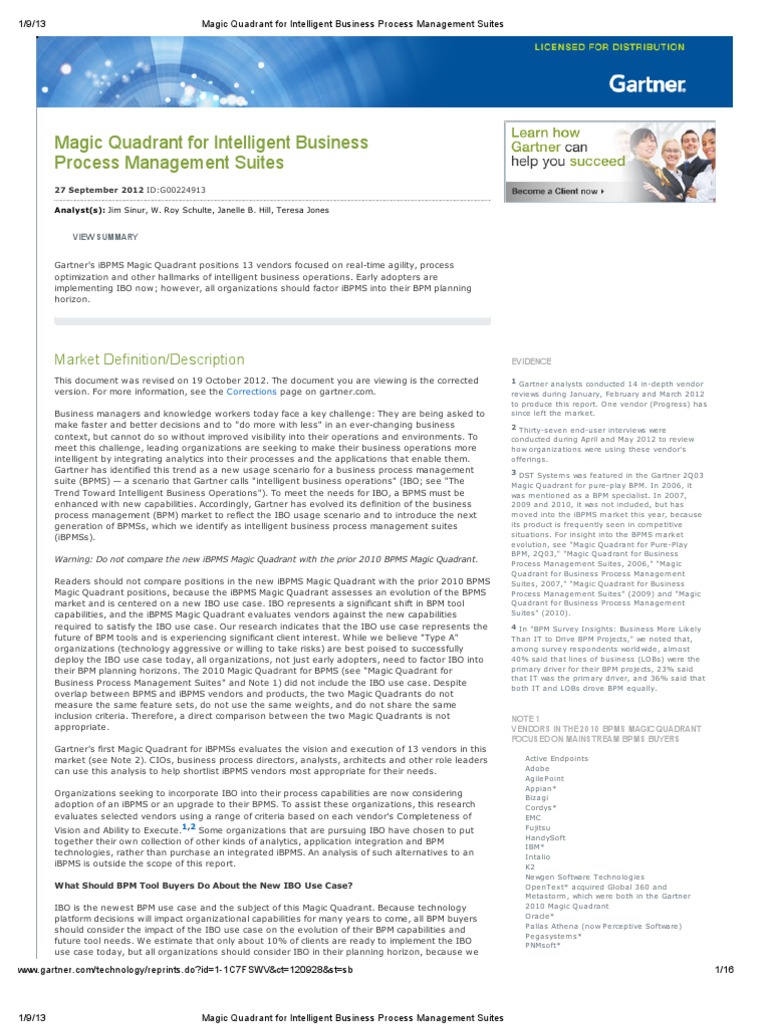 Magic Quadrant For Intelligent Business Process Management Suites ...