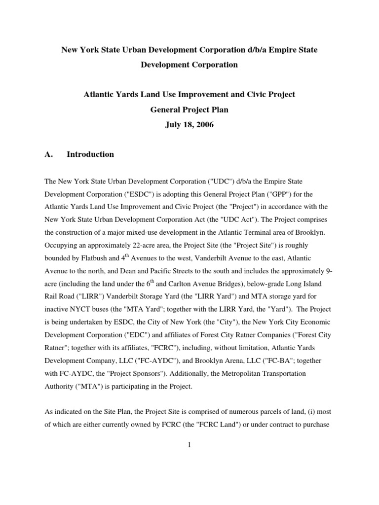Atlantic Yards Development Project Plan | PDF | Long Island Rail Road ...