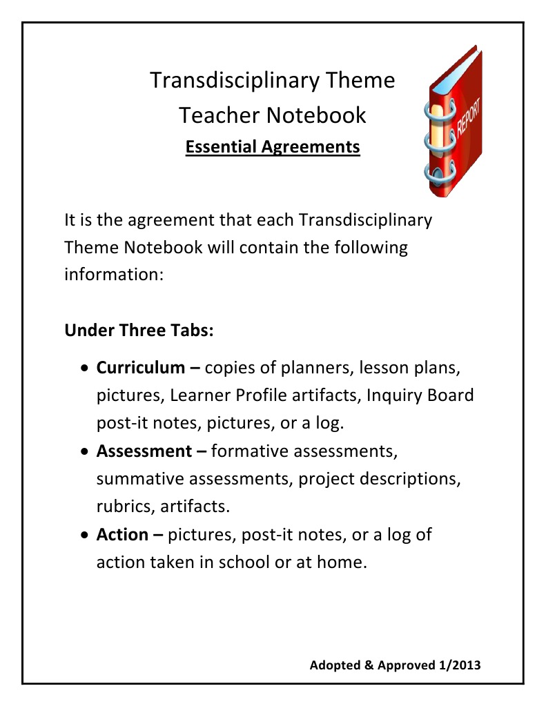 Essential Agreements for Teacher Notebooks | PDF