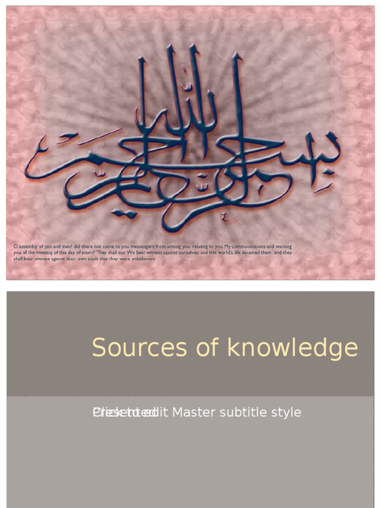 Sources of Knowledge | PDF | Scientific Method | Experiment