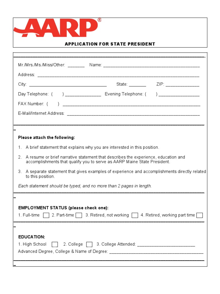 State President Application | PDF