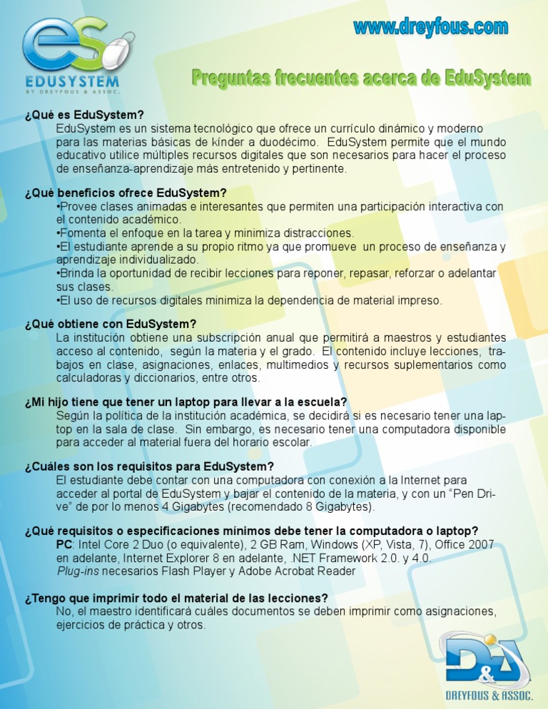 ¿Qué Es EduSystem? - Dreyfous & Associates | PDF