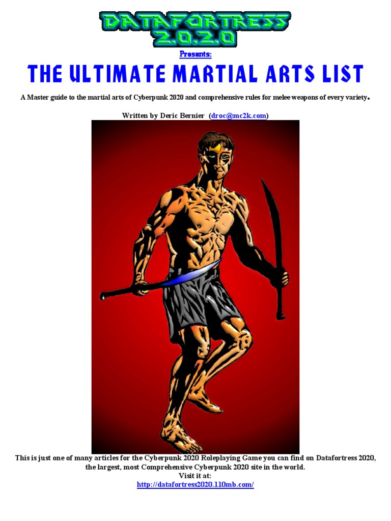 Cyberpunk 2020 Data Fortress 2020 Ultimate Martial Arts PDF | PDF ...
