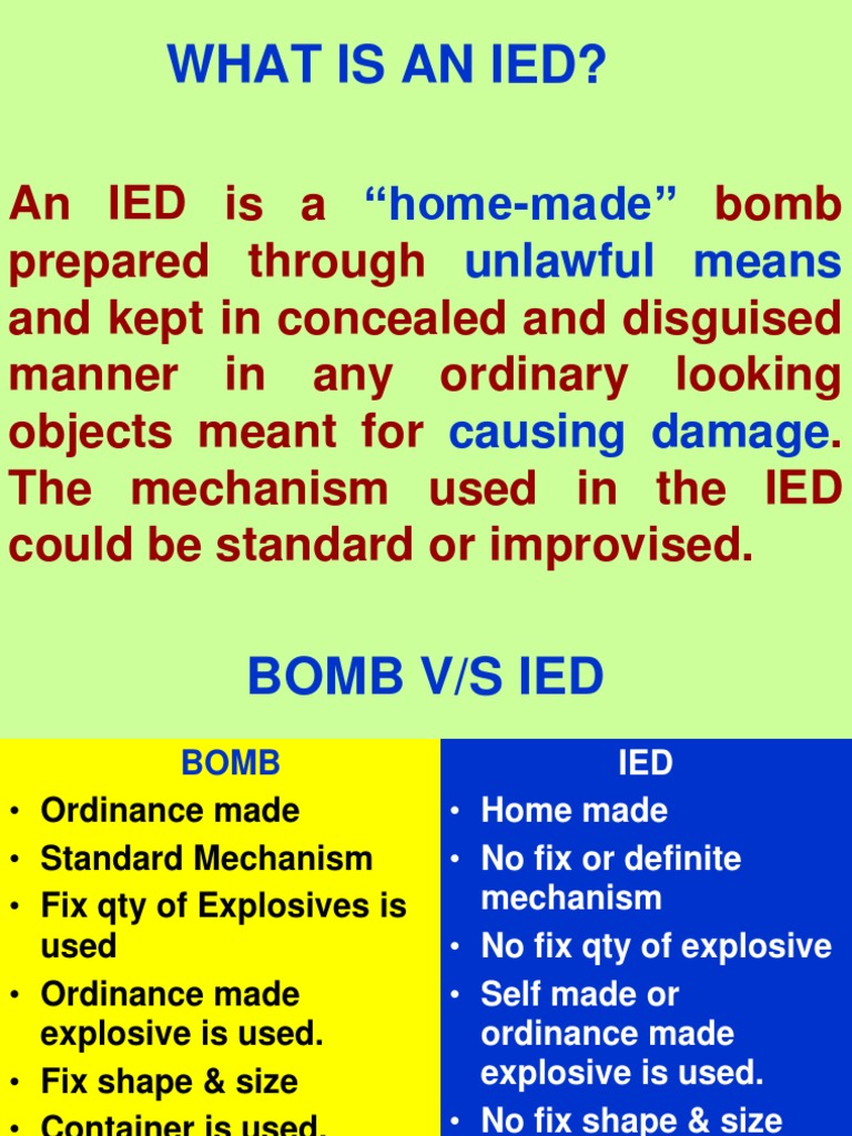 IED | PDF | Improvised Explosive Device | Bomb