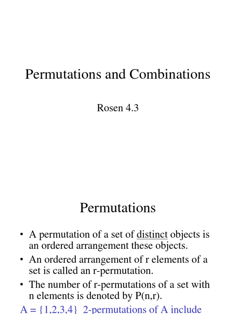 Permutations | PDF | Alphabet | Permutation