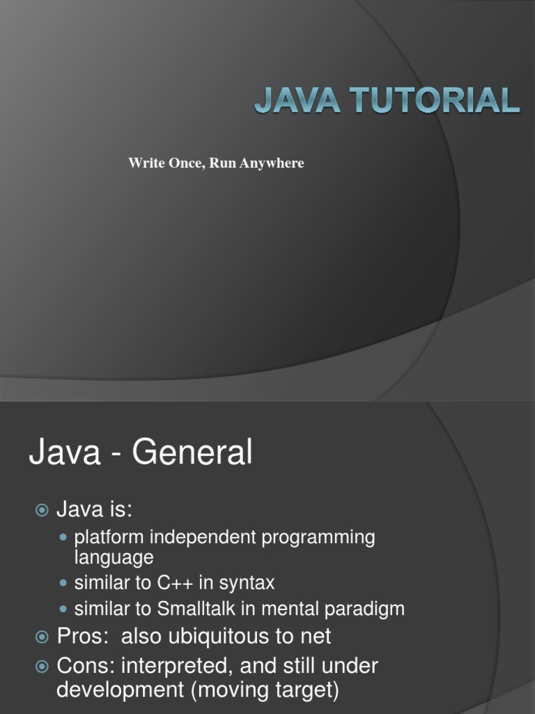 Write Once Run Anywhere Pdf Method Computer Programming Java Programming Language