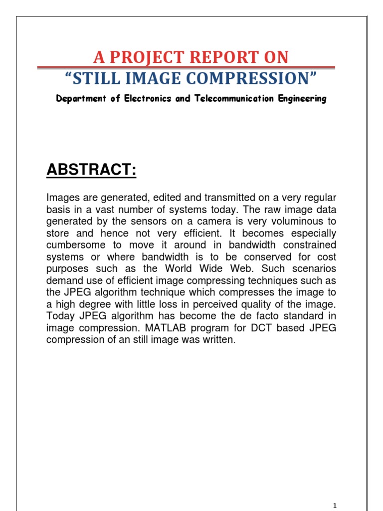 Still Image Compression Pdf Data Compression Digital Signal Processing