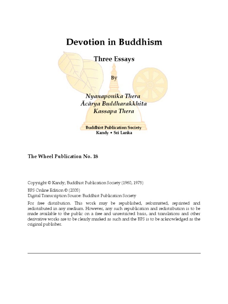 Devotion in Buddhism | PDF | Noble Eightfold Path | Gautama Buddha