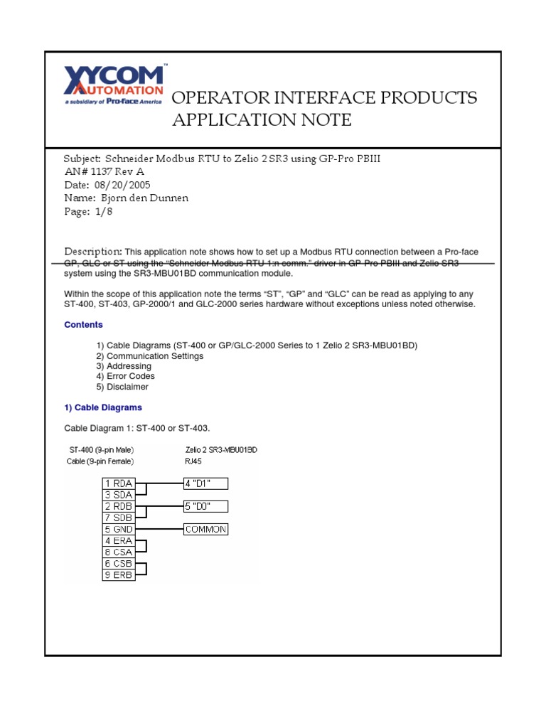 Operator Interface Products Application Note | PDF | Programmable Logic Controller | Input/Output