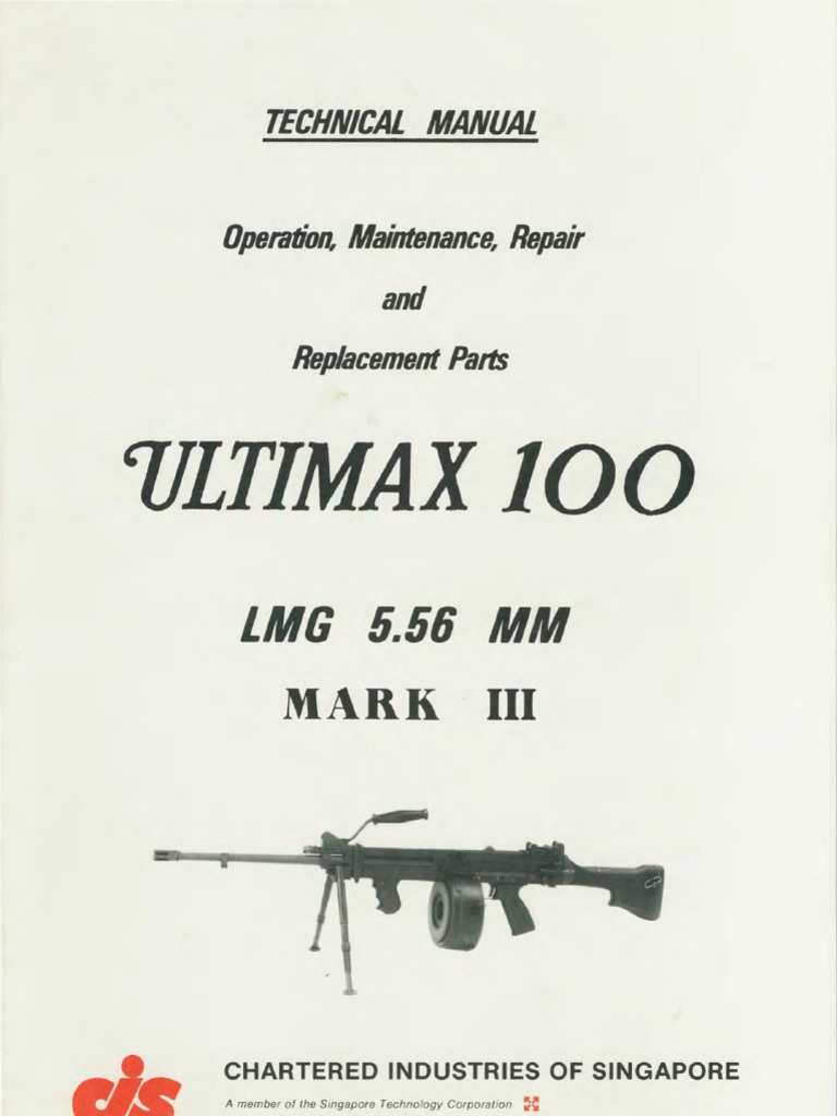Ultimax 100 LMG Operators Manual | PDF | Cartridge (Firearms) | Gun Barrel