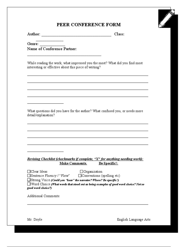 Peer Conference Form | PDF