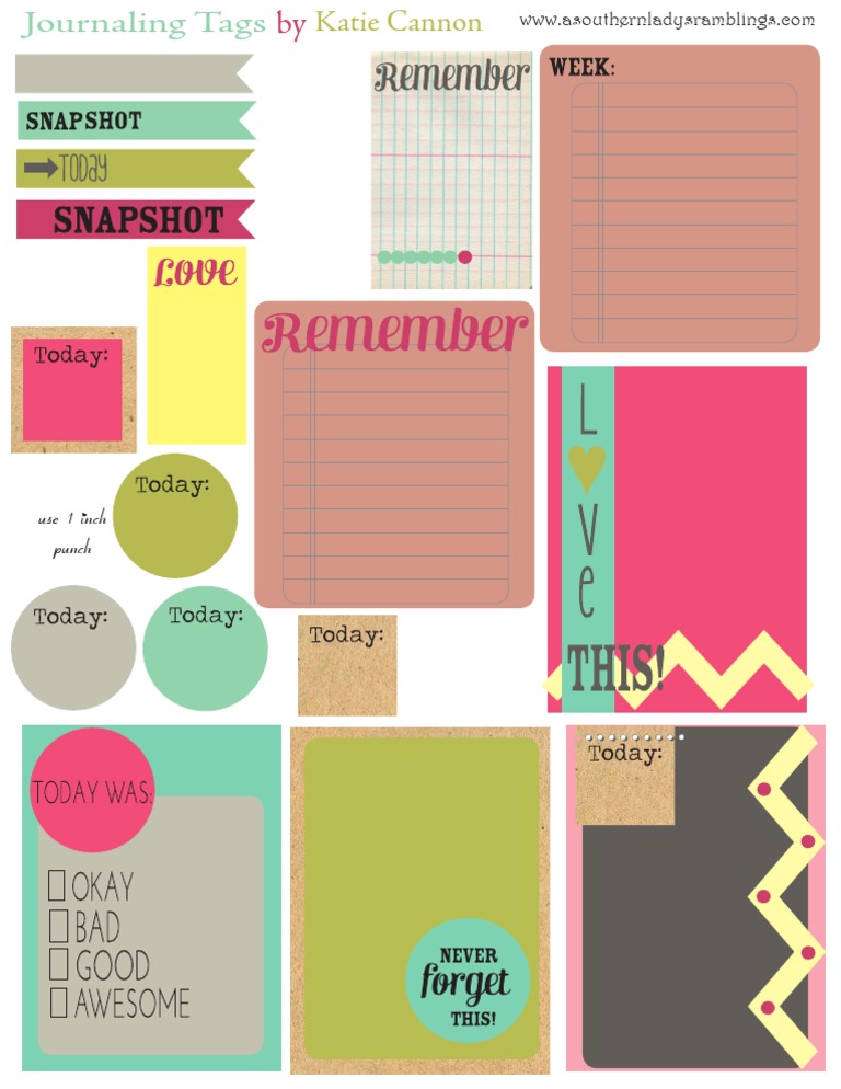 Journaling Cards #4 | PDF