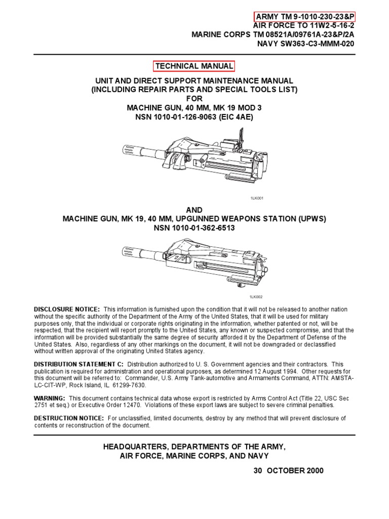 MK23 Manual | PDF | Cartridge (Firearms) | Machine Gun