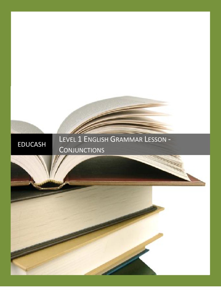 Grade One English Conjunctions | PDF
