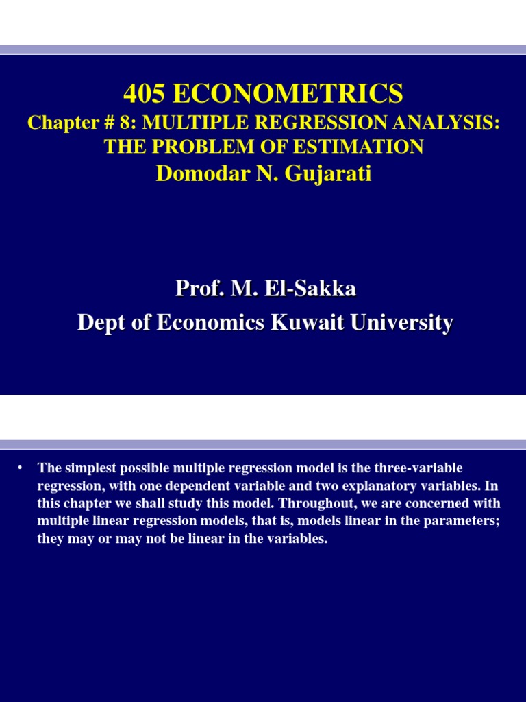 Economics | PDF | Coefficient Of Determination | Ordinary Least Squares