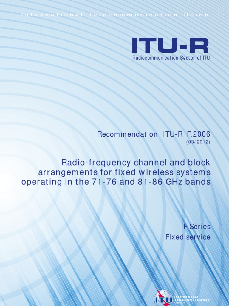 ITU-R E-Band | Radio Spectrum | Duplex (Telecommunications)