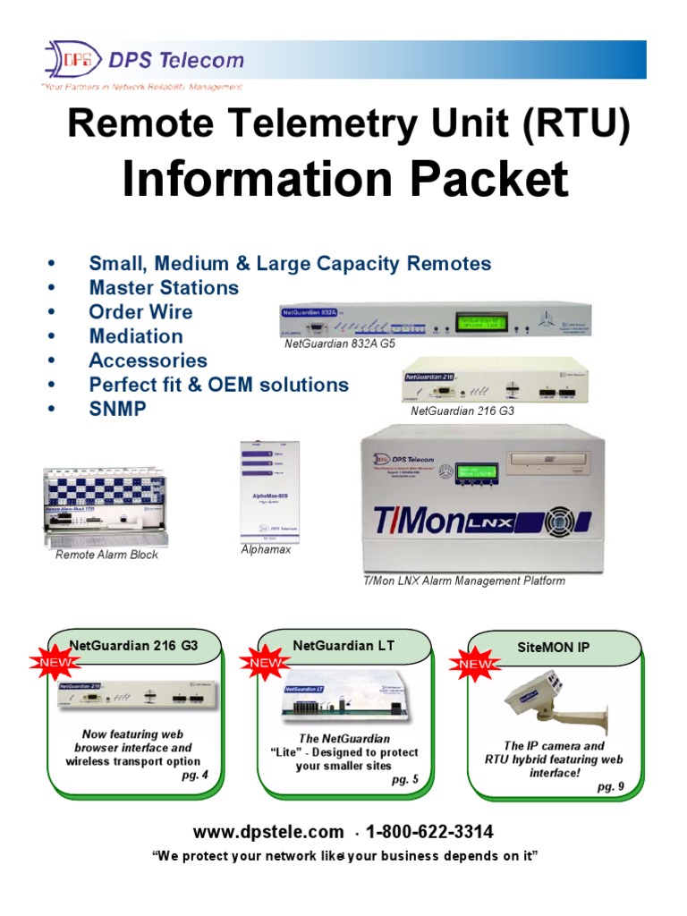 Rtu Info Packet | PDF | Sensor | Computer Network
