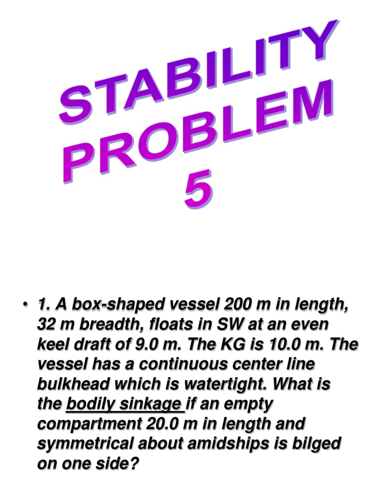 Ship Stability | PDF | Buoyancy | Ships