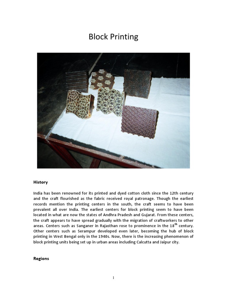 Block Printing Pdf Dye Textiles