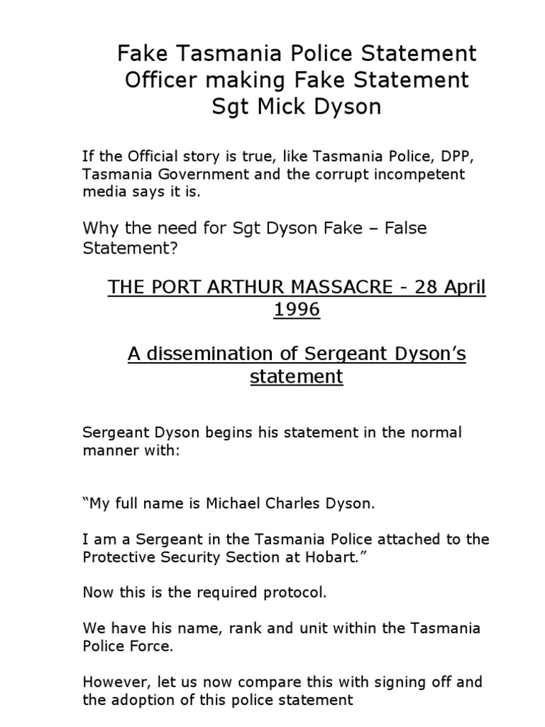 Fake Police Statement | PDF | Search Warrant | Cartridge (Firearms)