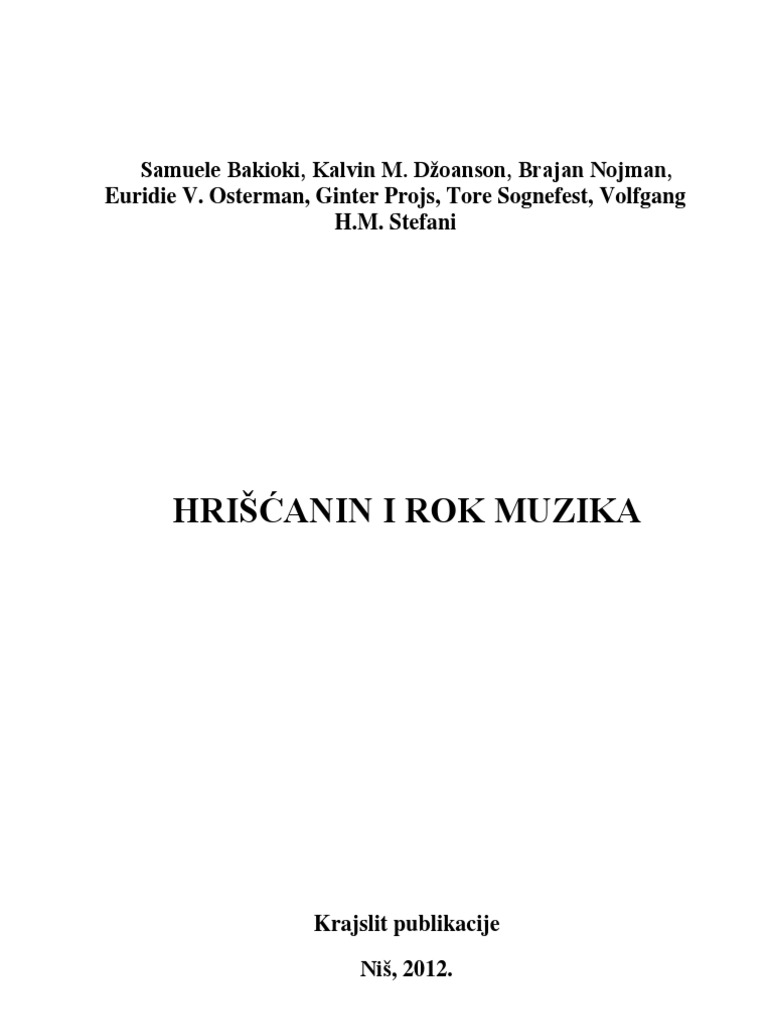 Hrišćanin I Rok Muzika | PDF
