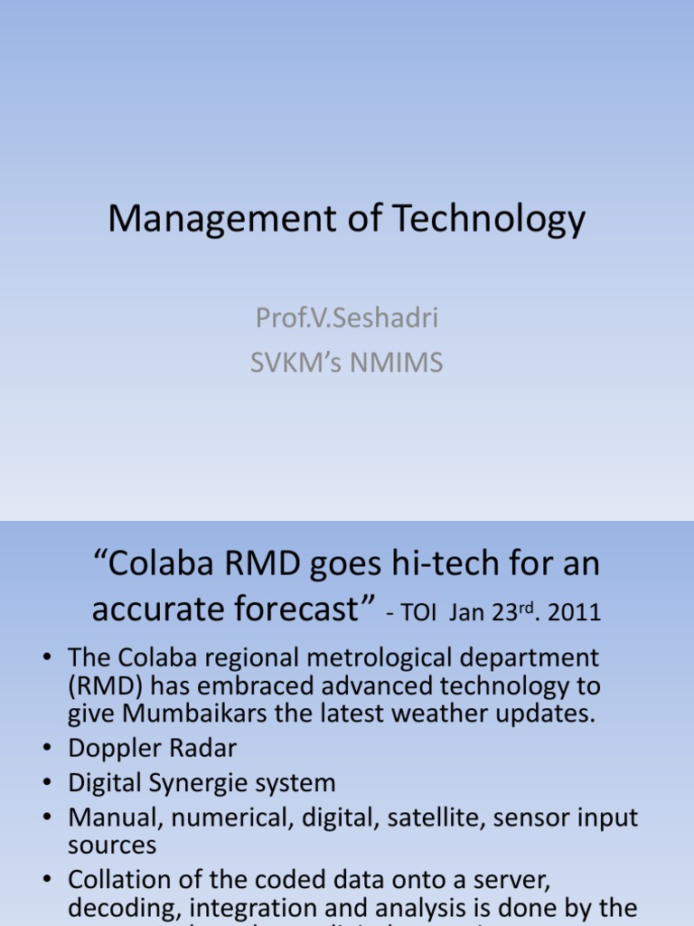 Introduction To Management of Technology | PDF