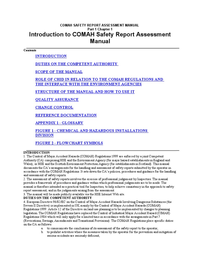 COMAH | Hazards | Risk