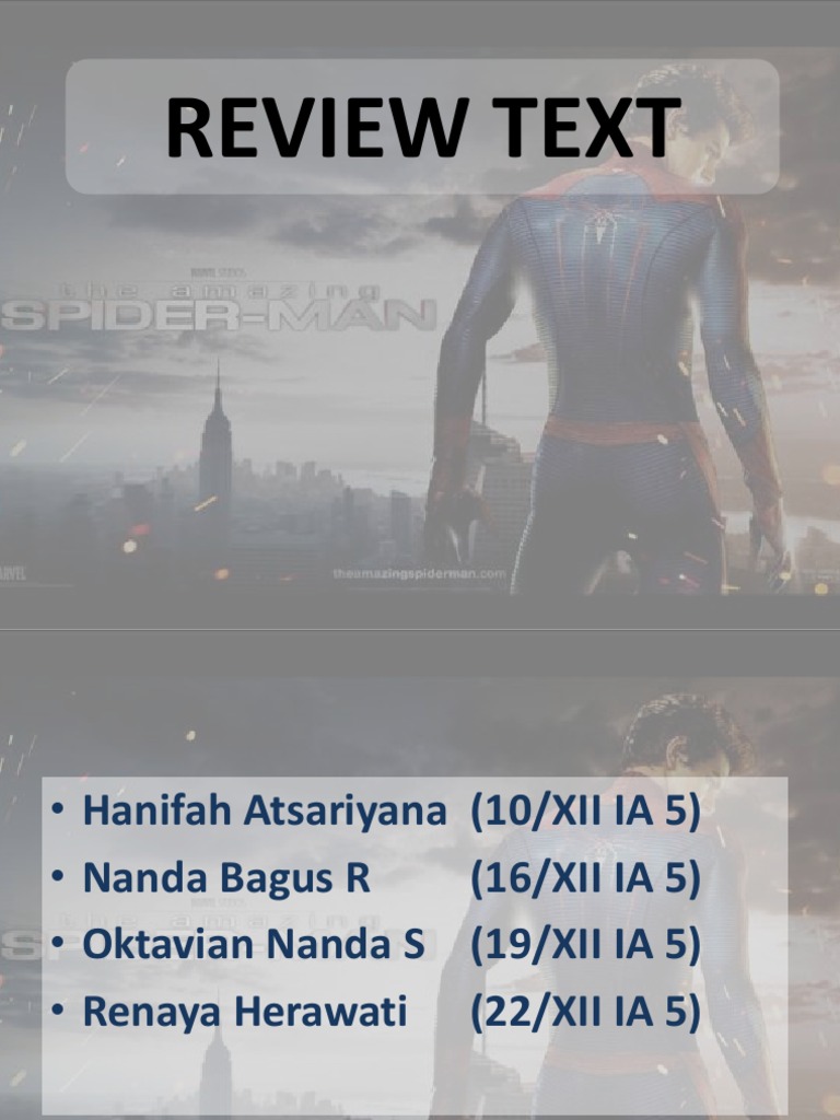 Review Film The Amazing Spiderman | Download Free PDF | Spider Man ...