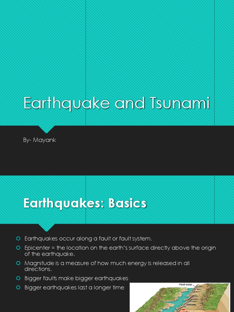 Earthquake and Tsunami | PDF | Earthquakes | Tsunami