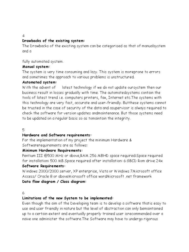 Drawbacks of The Existing System | PDF | Oracle Database | Databases