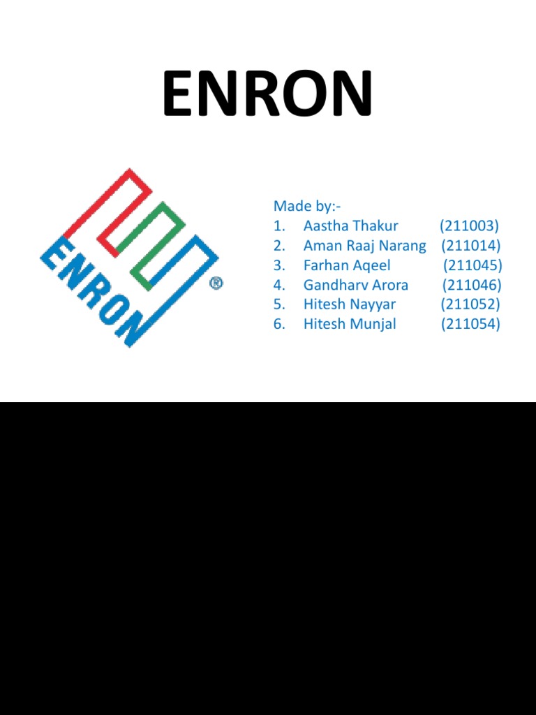 Creative Accounting Enron Pdf Enron Mark To Market Accounting