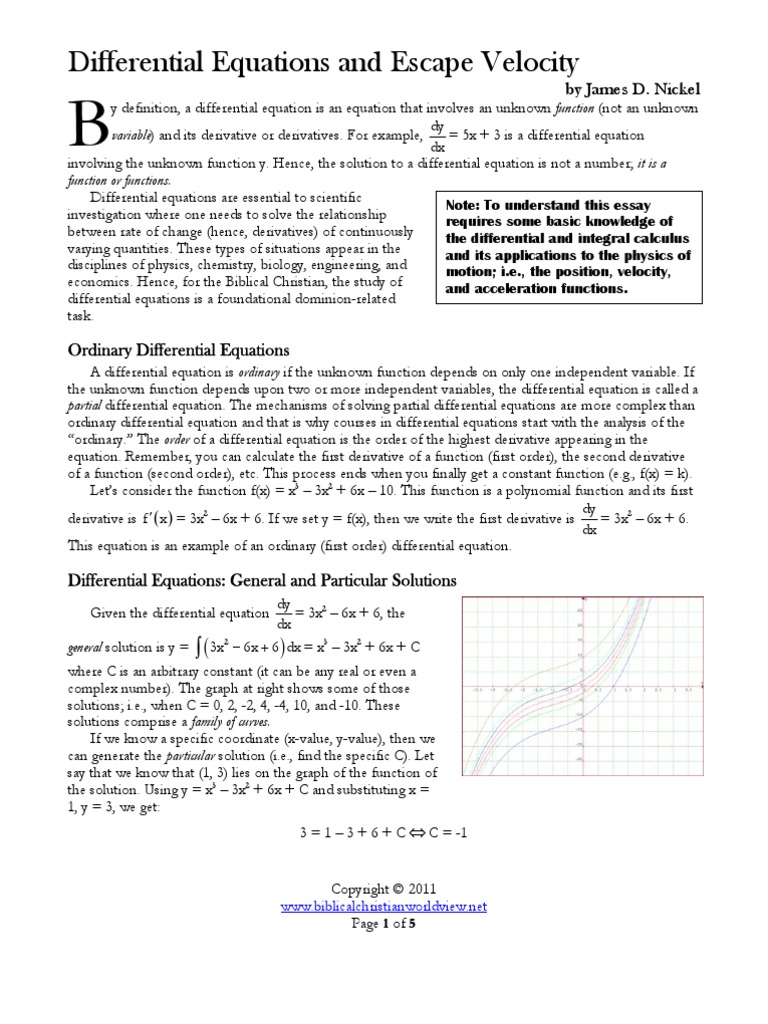 De | PDF | Differential Equations | Derivative