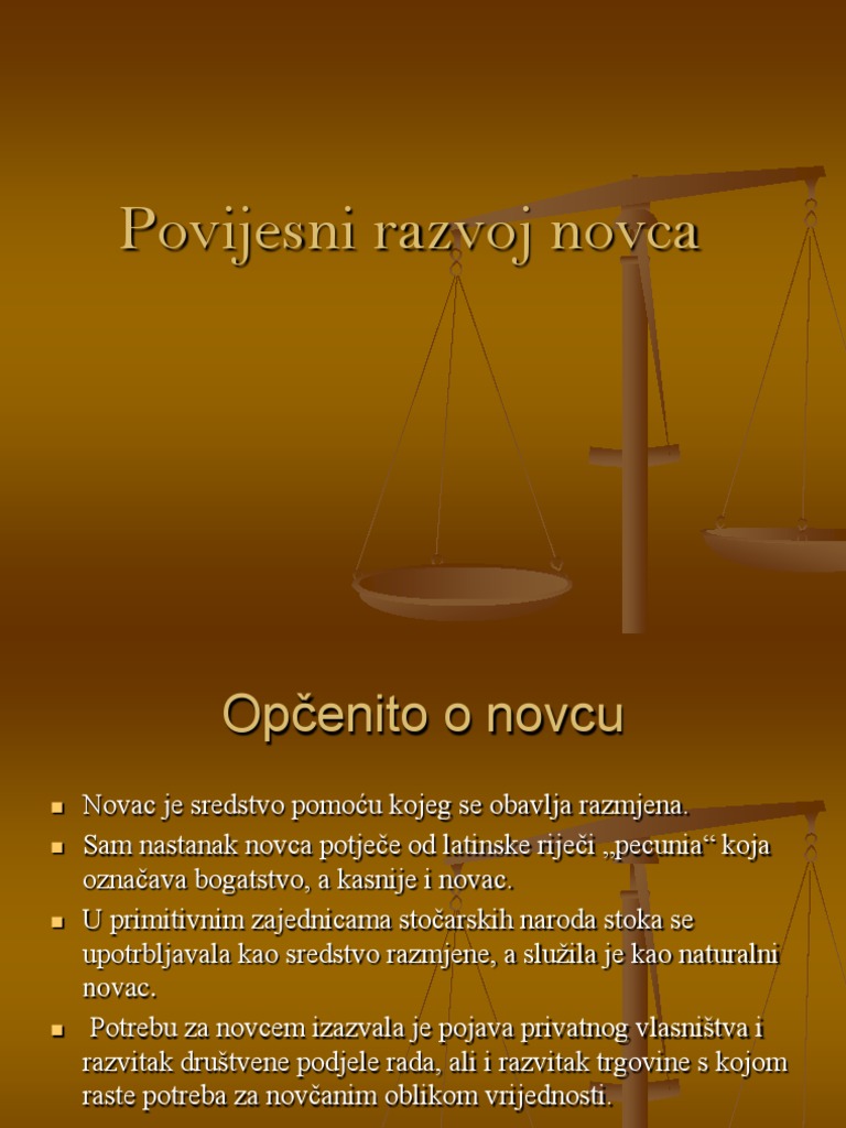 Povijesni Razvoj Novca | PDF