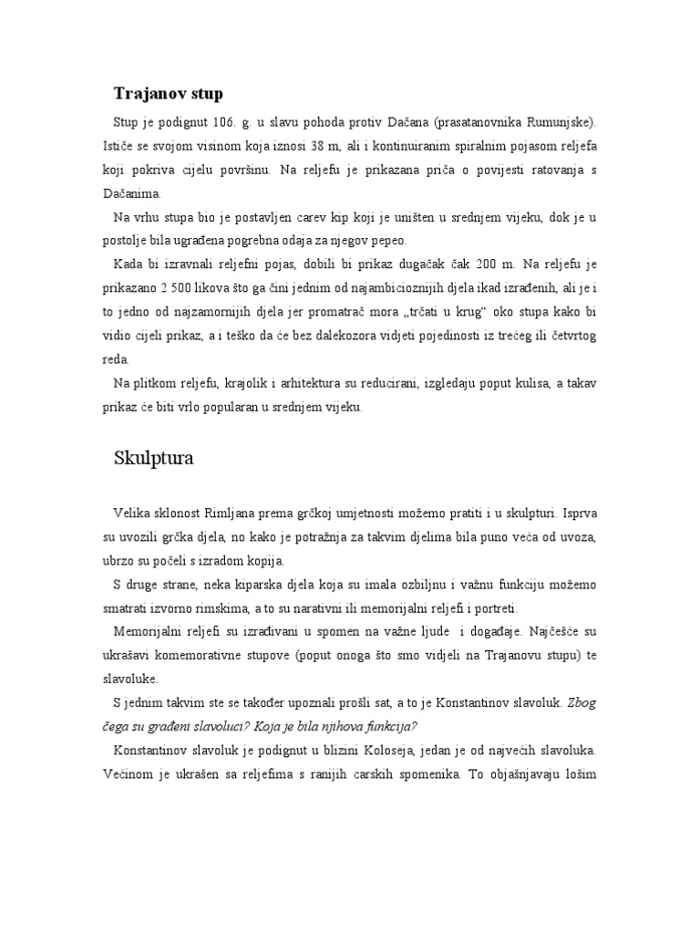 Rimska Umjetnost | PDF