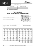British Standard Whitworth Threads Chart - Boltport Fasteners | PDF ...
