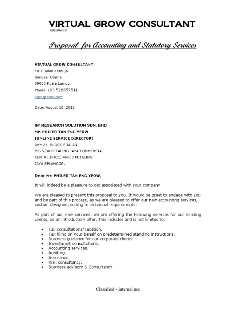 Proposal Letter | PDF