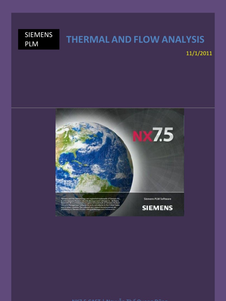 Unigraphics NX7.5 - Thermal and Flow Analysis | PDF | Finite Element Method | Fluid Dynamics