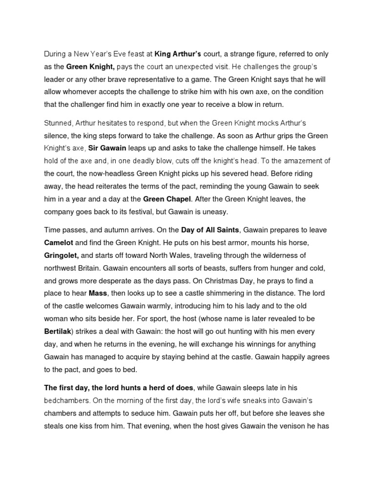 Sir Gawain and The Green Knight | PDF | Green Knight