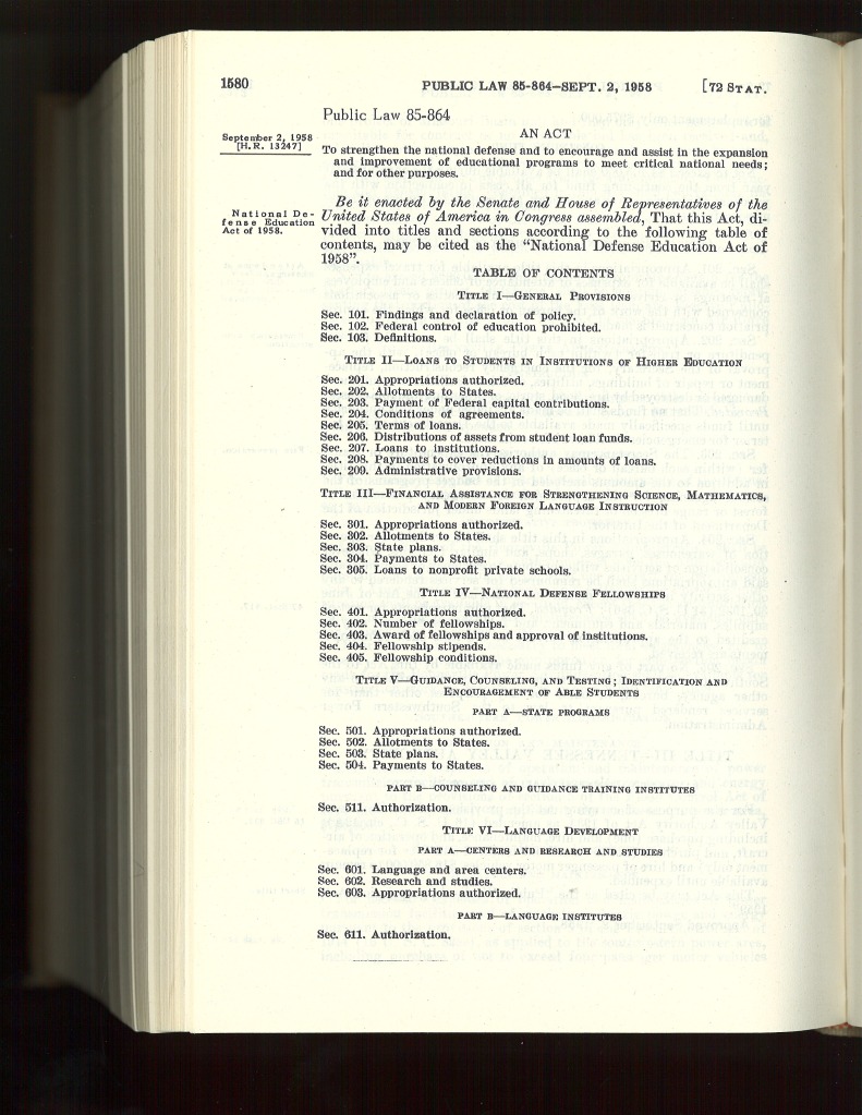 National Defense Education Act 1958 | PDF | Business