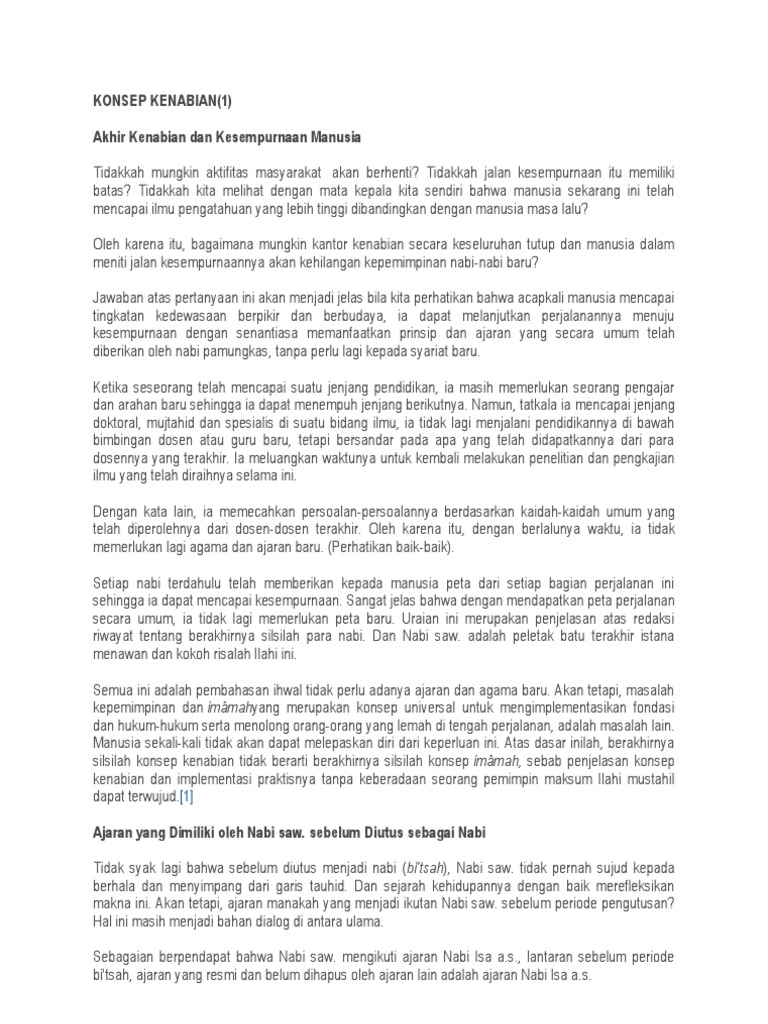 Konsep Kenabian | PDF