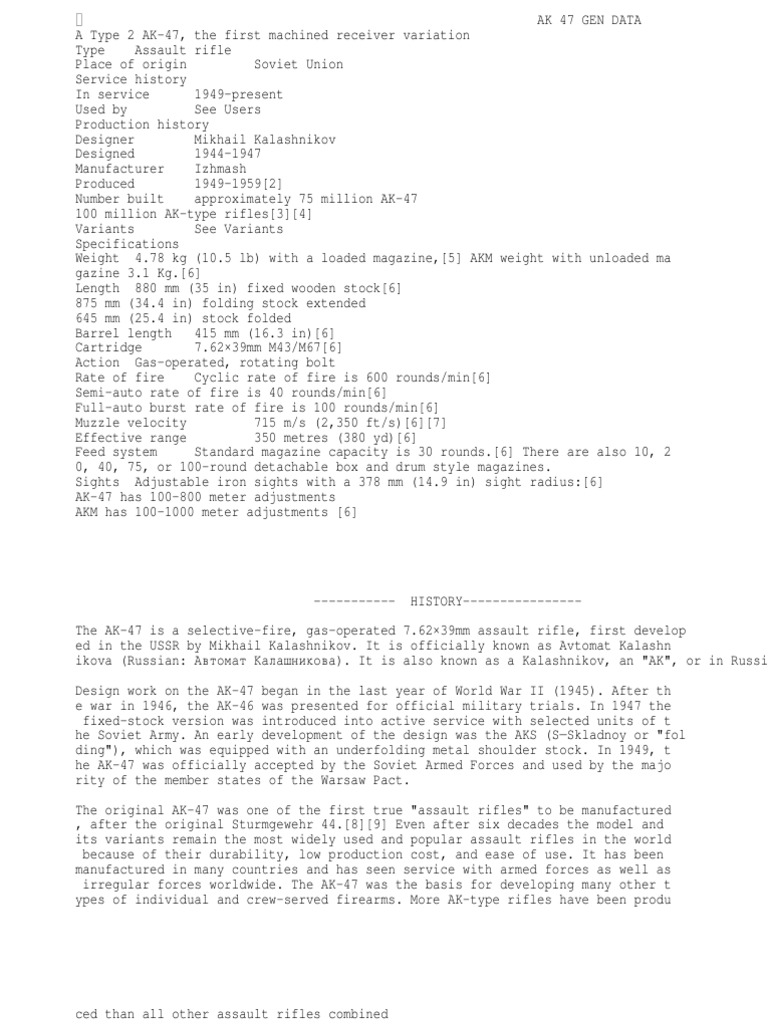 Ak47 All in One | PDF | Rifle | Personal Weapons