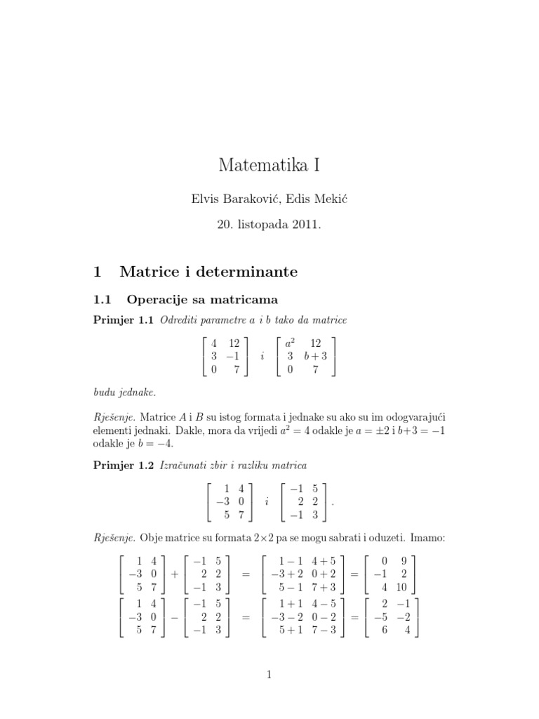 Linearna Algebra | PDF