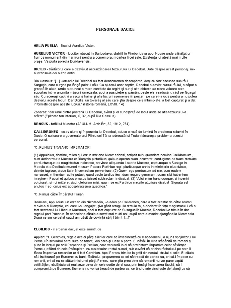 Personaje Dacice | PDF